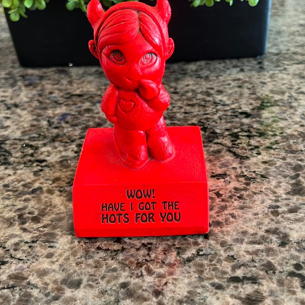 Vintage Devil Statue - Etsy