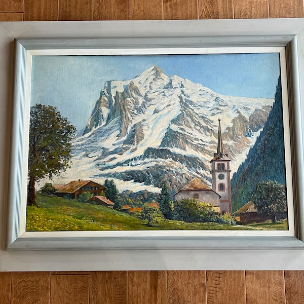 Swiss Mountain Art Framed - Etsy