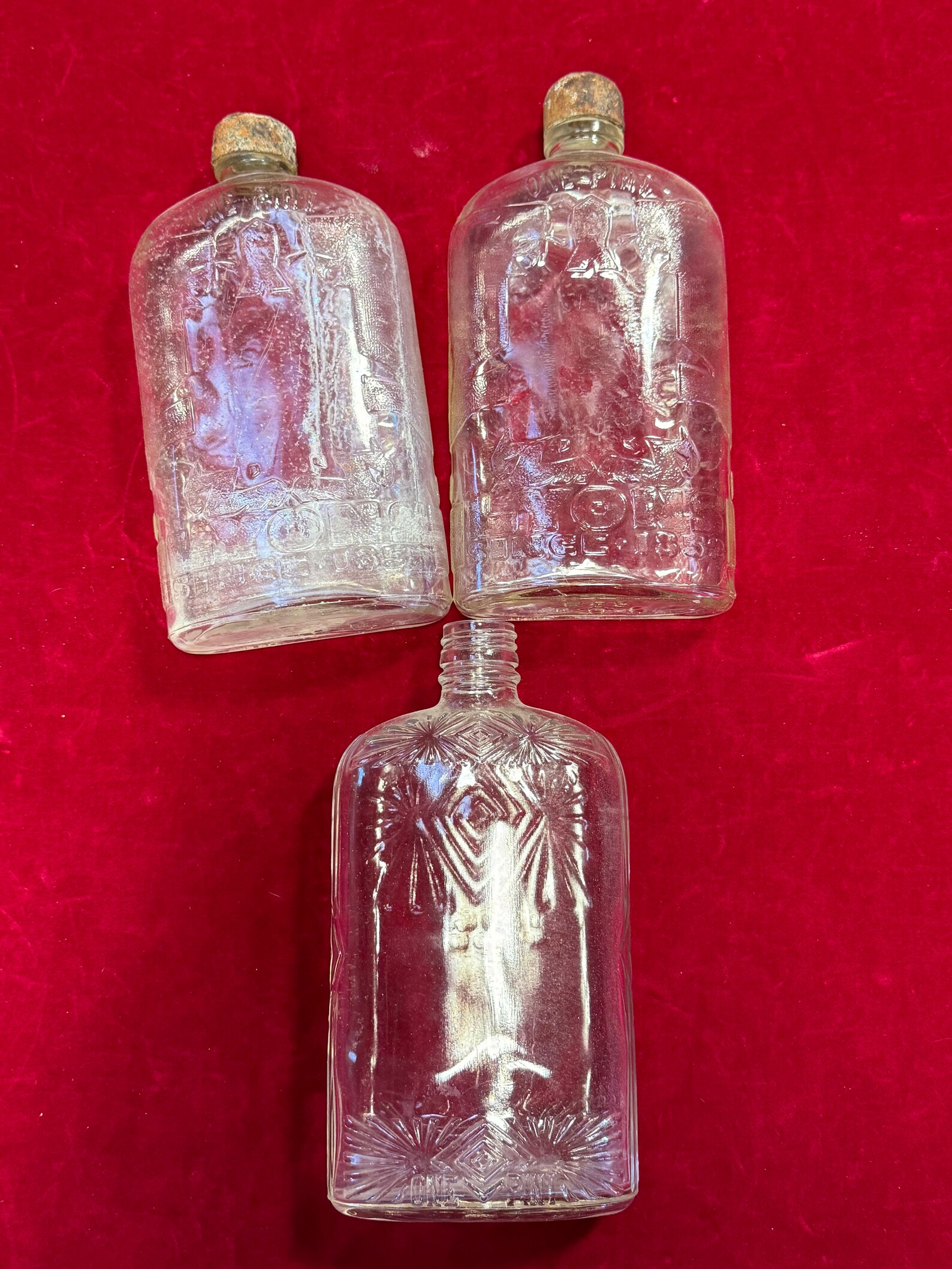 RARE Lot of 3 Antique Whiskey Bottles ~two LYONS Since 1852 1 Pint ...