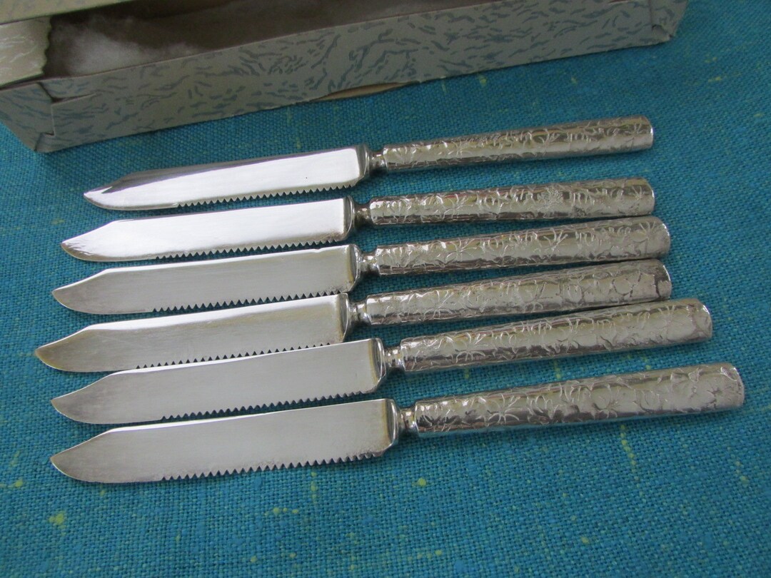 Vintage Scandinavian Silver Center St Thomas Set of 6 Silver Small ...