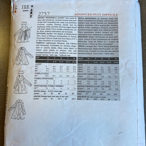 2002 Vogue American Designer Koos Couture Sewing Pattern 2757 Misses ...