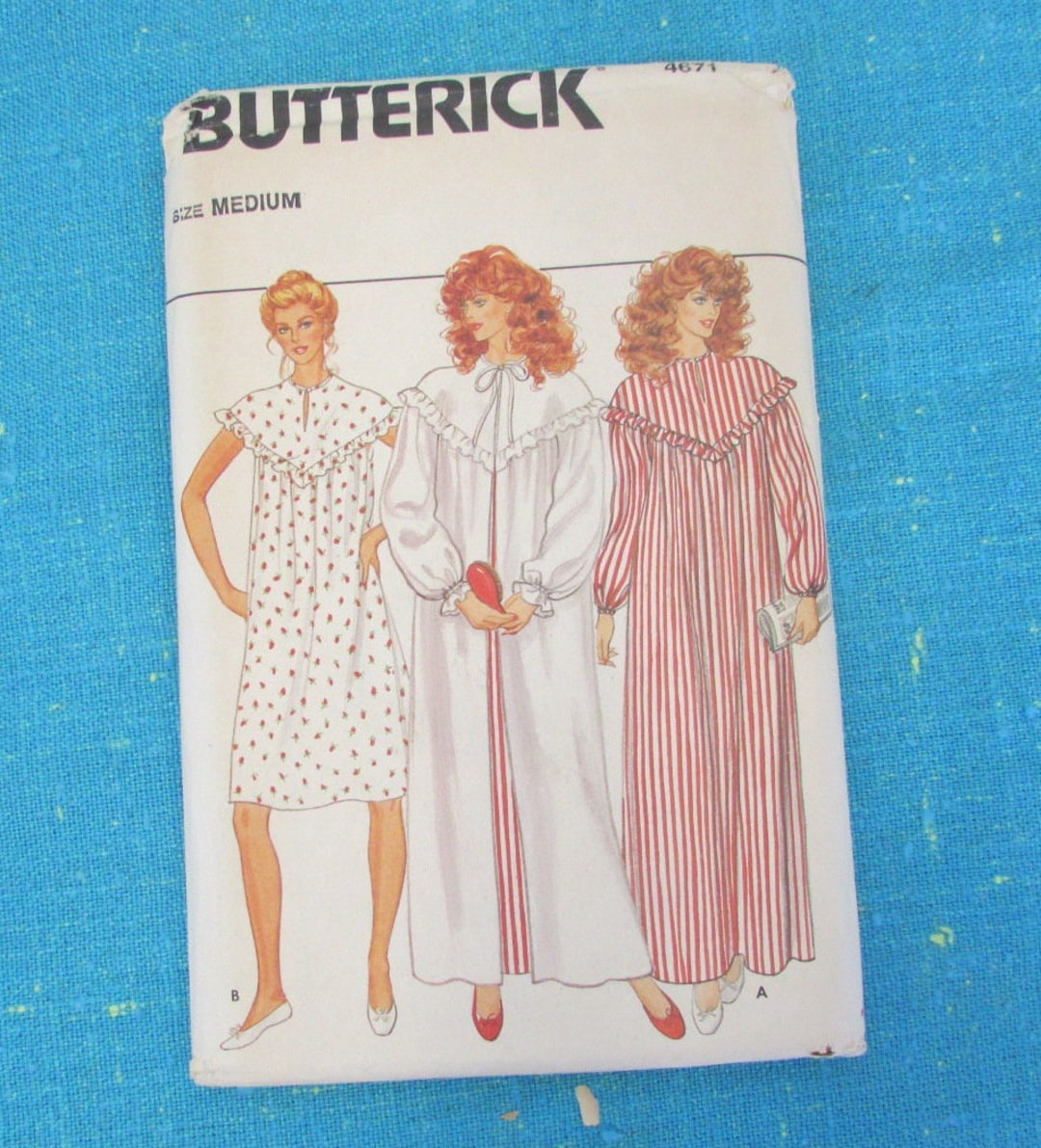 Butterick 1980's Retro Sewing Pattern 4671 Misses Loose Fitting ...