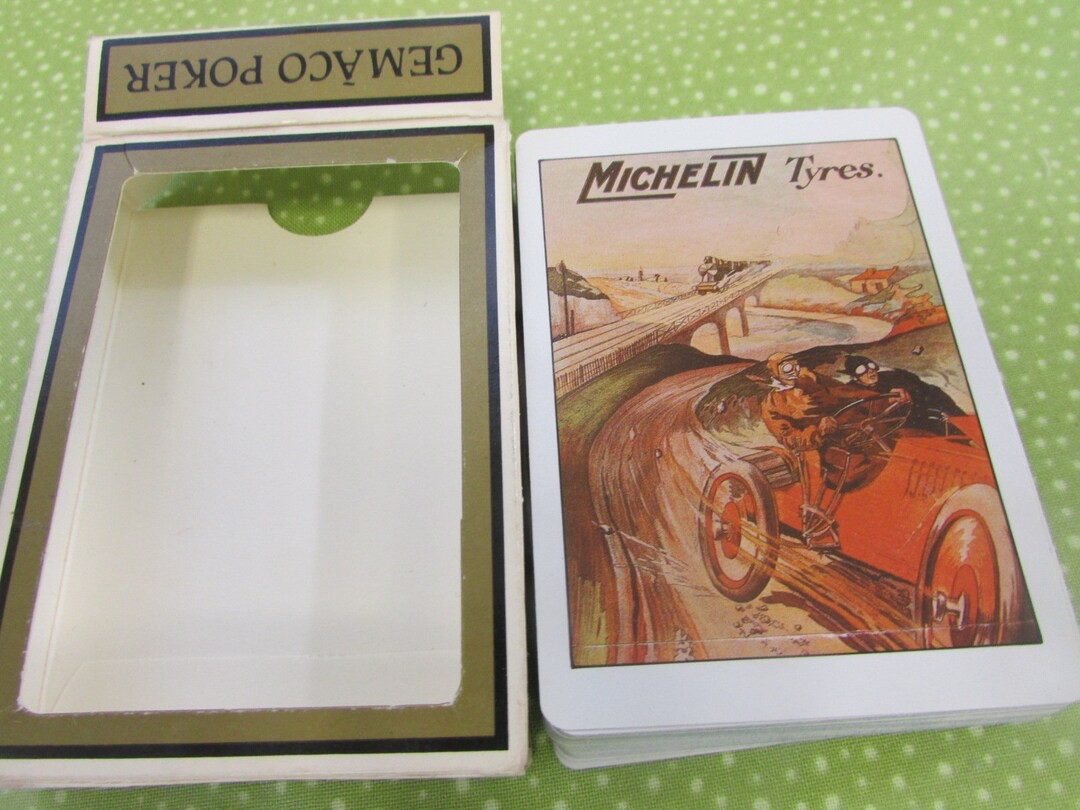 Rare Vintage GEMACO MICHELIN TYRES Deck of Playing Cards in Original ...