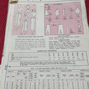 RARE 1949 Simplicity Sewing Pattern 8130 Misses Cropped Fitted Vest ...