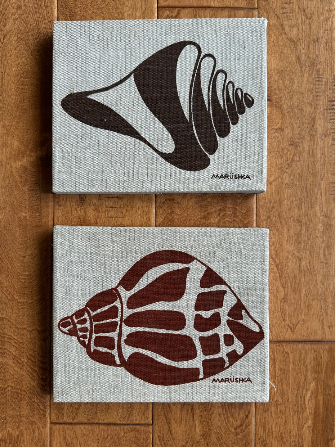 U CHOOSE~ 1970'S Marushka Shell Screenprint Canvas Wall Art Prints in ...