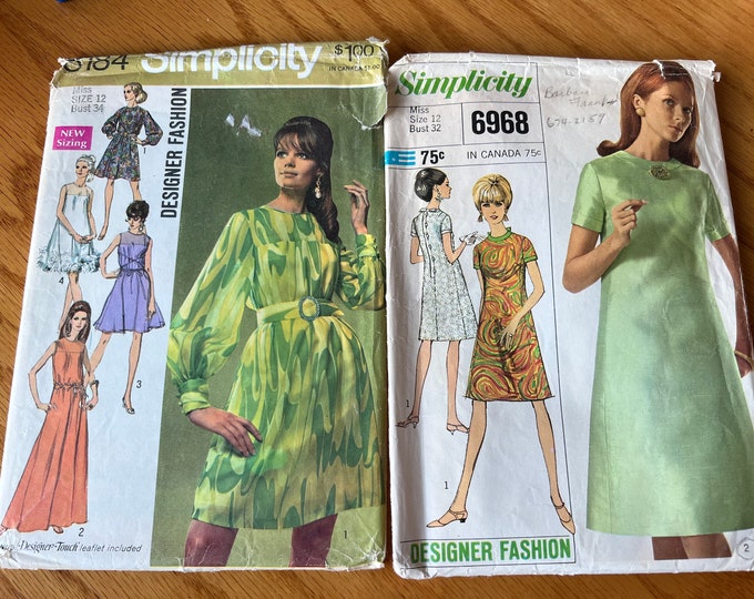 U Choose-simplicity Sewing Pattern 6968 Short Sleeve Dress or Long or ...