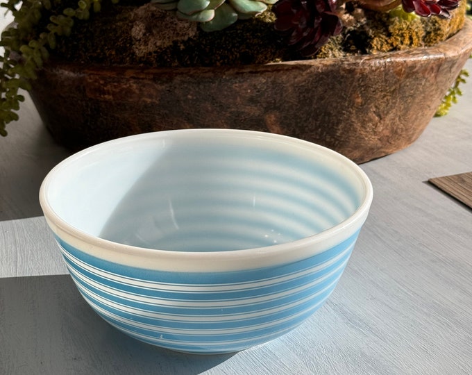 Vintage Pyrex Blue Striped Bowl Number 403 2 1/2 Quart-vintage Pyrex ...