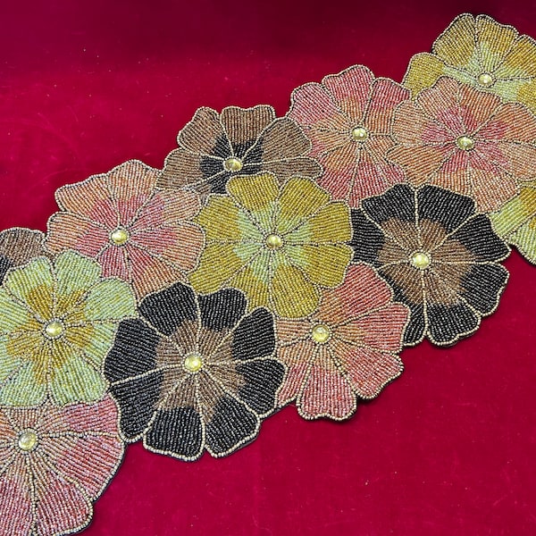 Fall Beaded Table Runner - Etsy