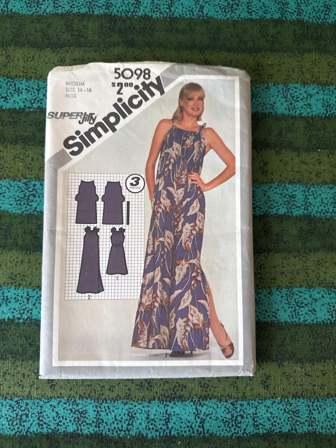 Simplicity 5098 Sewing Pattern 1980’s Jiffy Pattern Misses Sleeveless ...