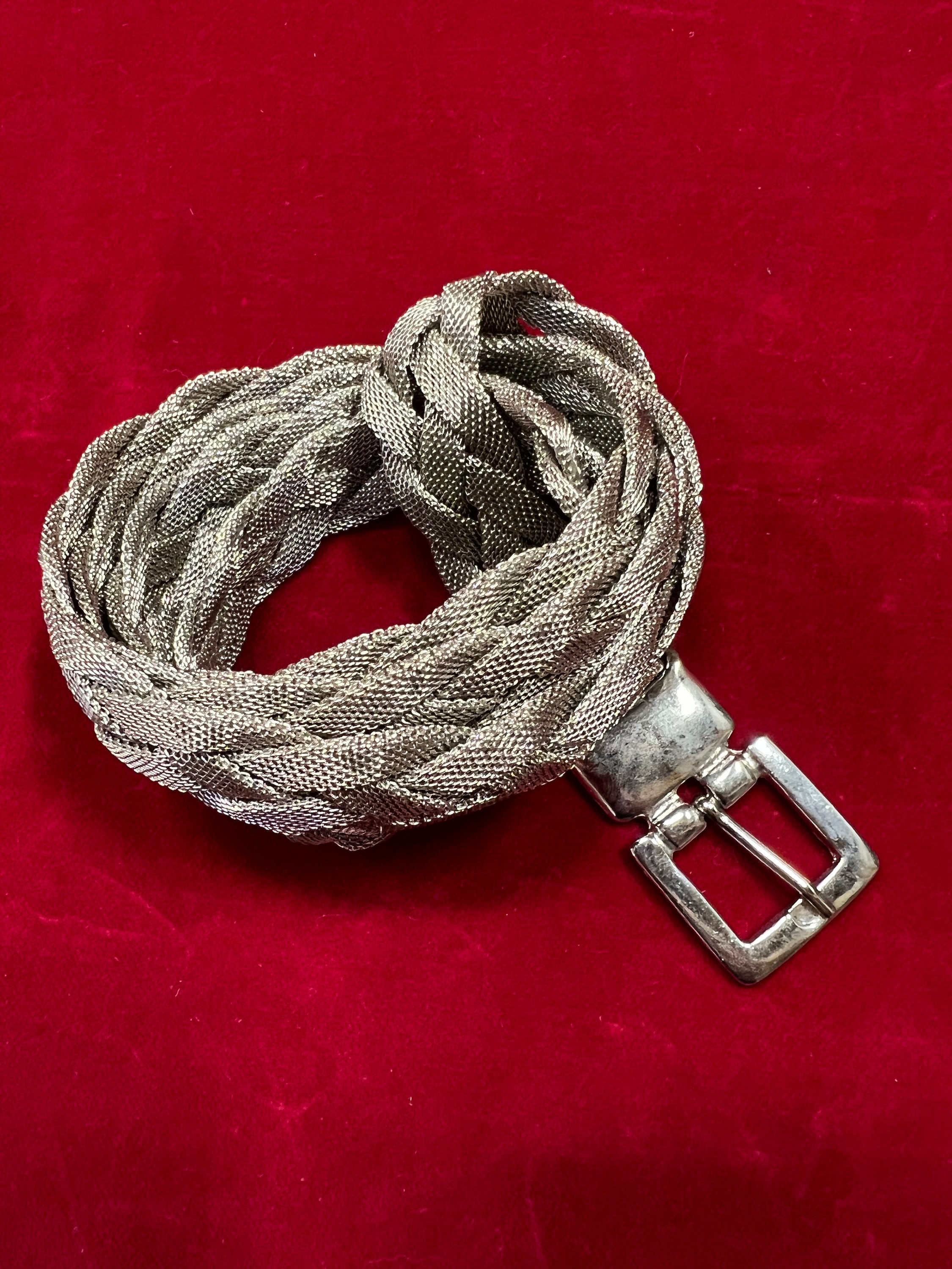 Silver Braided Belt - Etsy