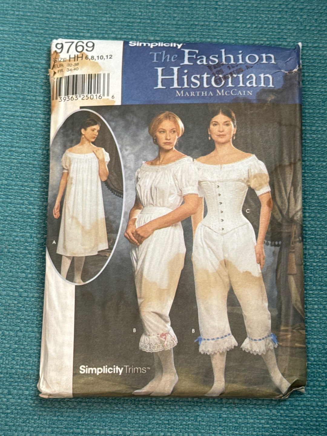 2001 Simplicity Sewing Pattern 9769 Fashion Historian Misses Authentic ...