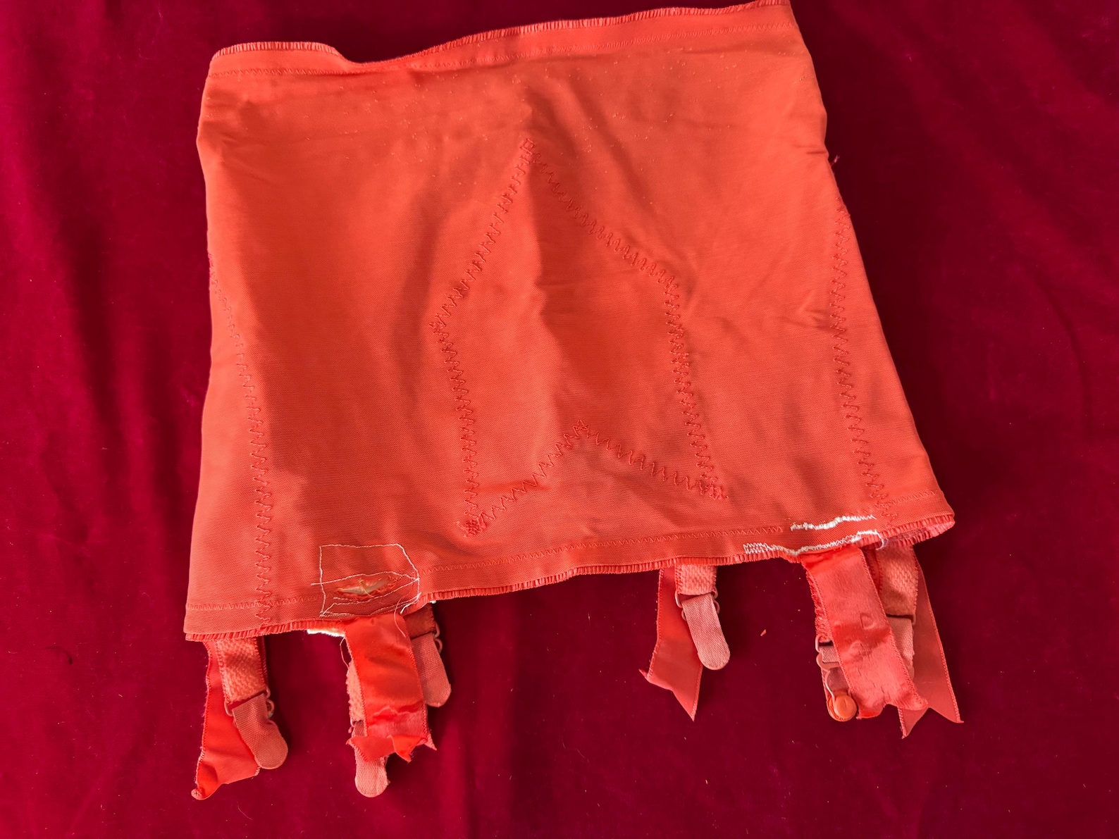 Vintage 1940/50'S Vanity Fair Coral Color Girdle With Garters Repaired ...