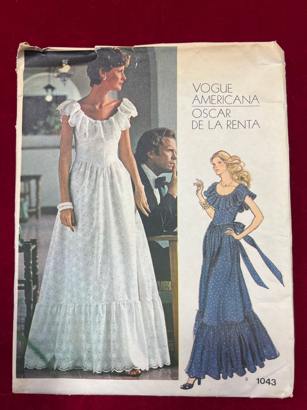 1970’s Vogue Americana Sewing Pattern 1043 Oscar De La Renta Misses ...