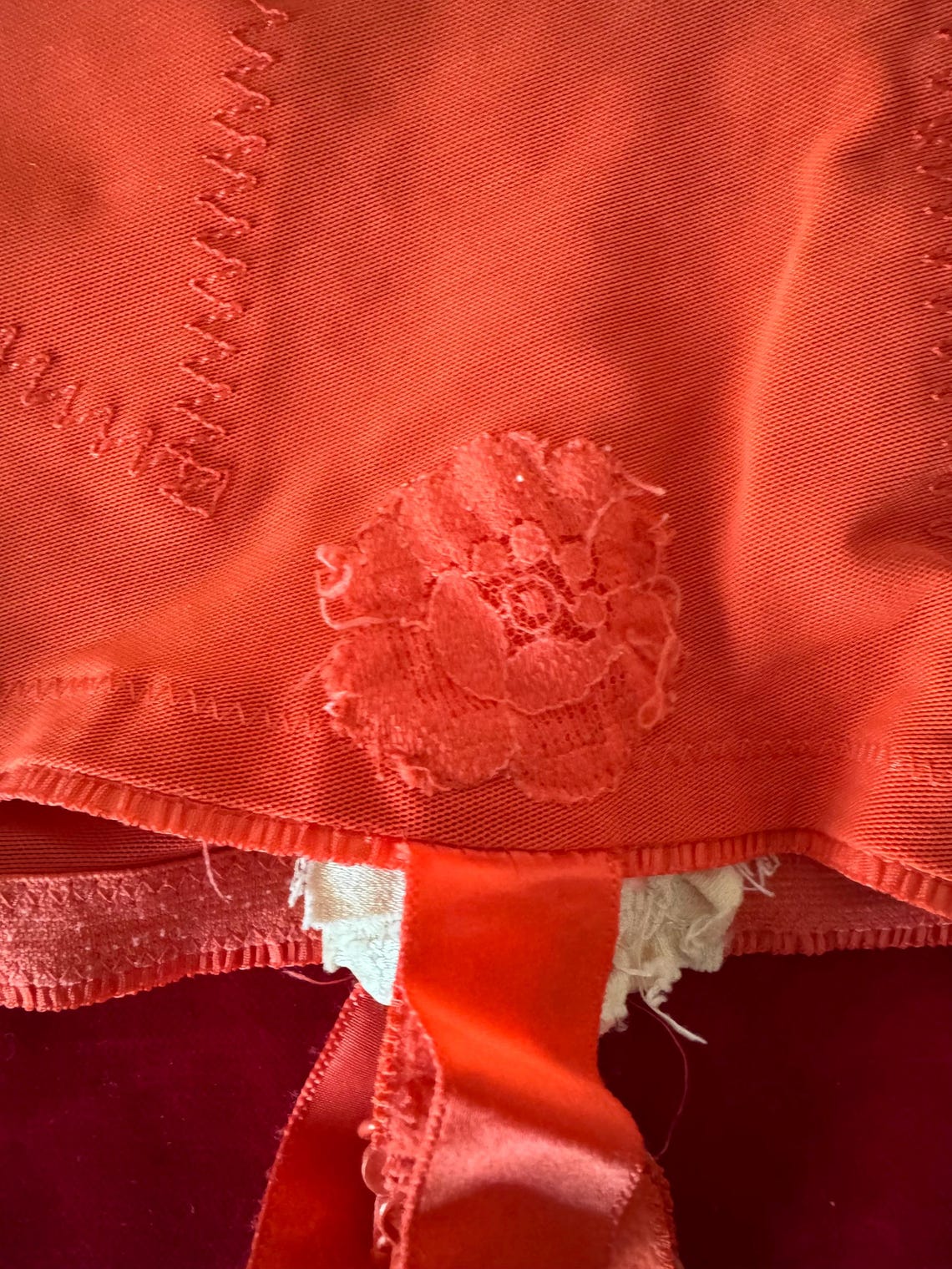 Vintage 1940/50'S Vanity Fair Coral Color Girdle With Garters Repaired ...
