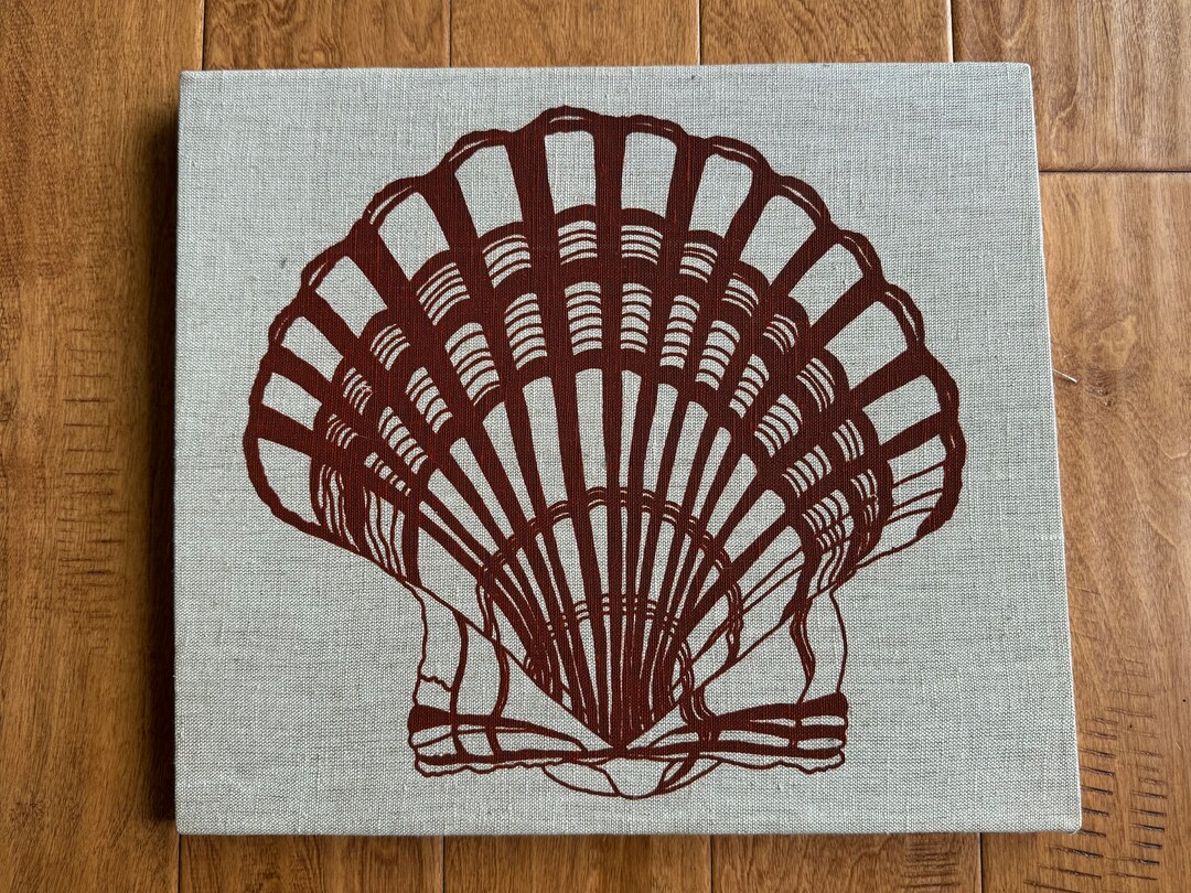 1970'S Marushka Shell Screenprint Canvas Wall Art Print in Brown ...