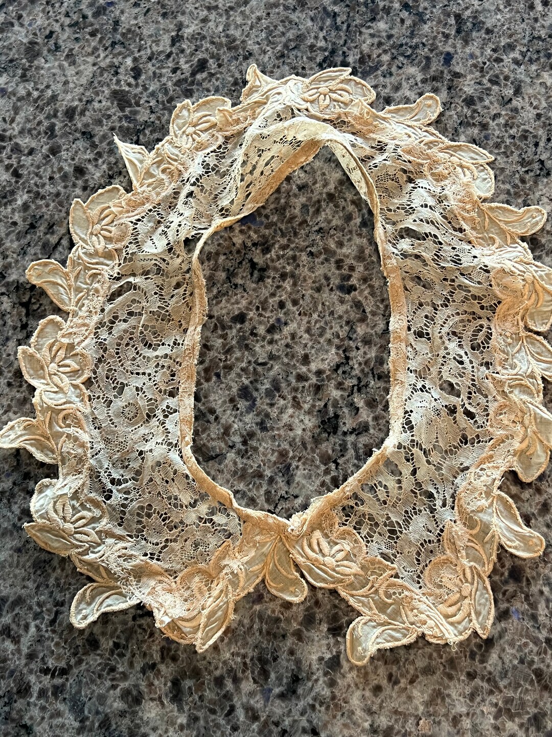 True Antique Ecru Netted Lace Victorian Womens Collar - Etsy