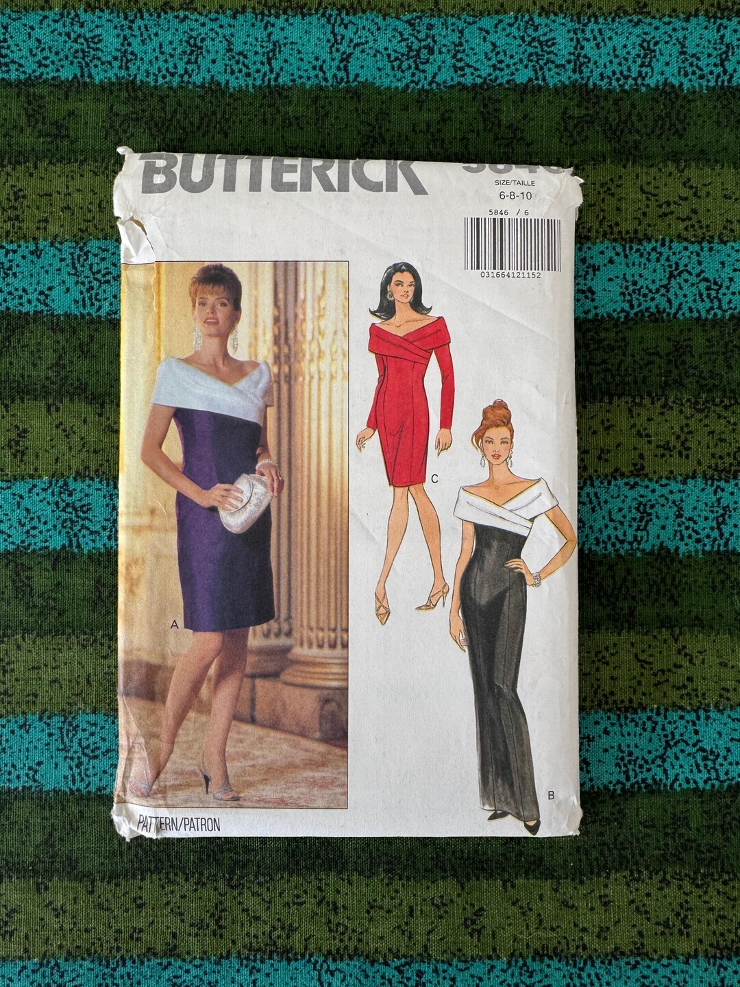 RARE 1991 Butterick Sewing Pattern 5846 Misses Close Fitting Formal ...