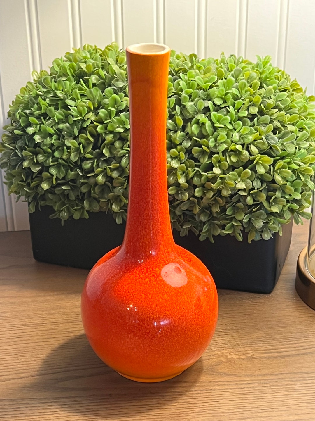 Mid Century Royal Haeger Mandarin Orange Glaze Bud Vase 10 1/2 Tall ...