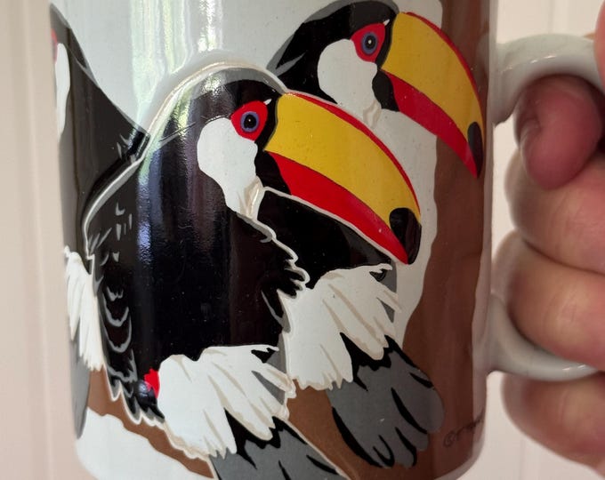 Vintage T Taylor TOCO TRIO Toucan Tropical Bird Ceramic Mug Made by ...