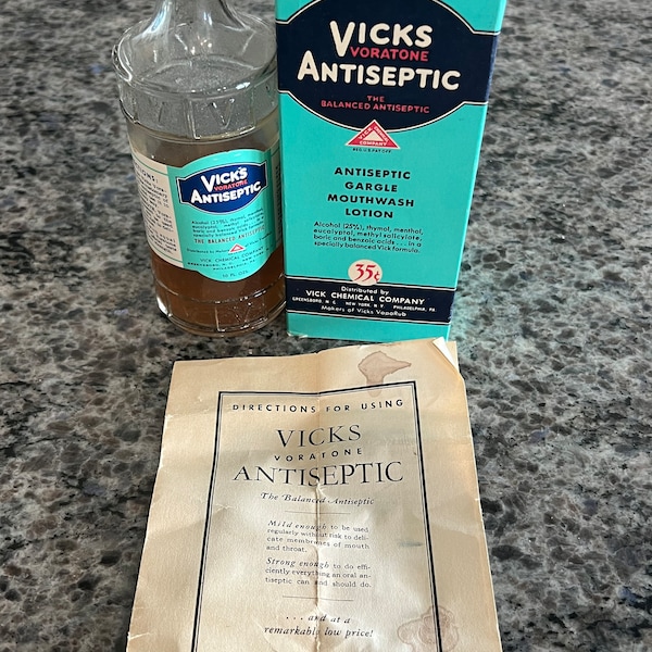 Antique Vicks Bottle - Etsy