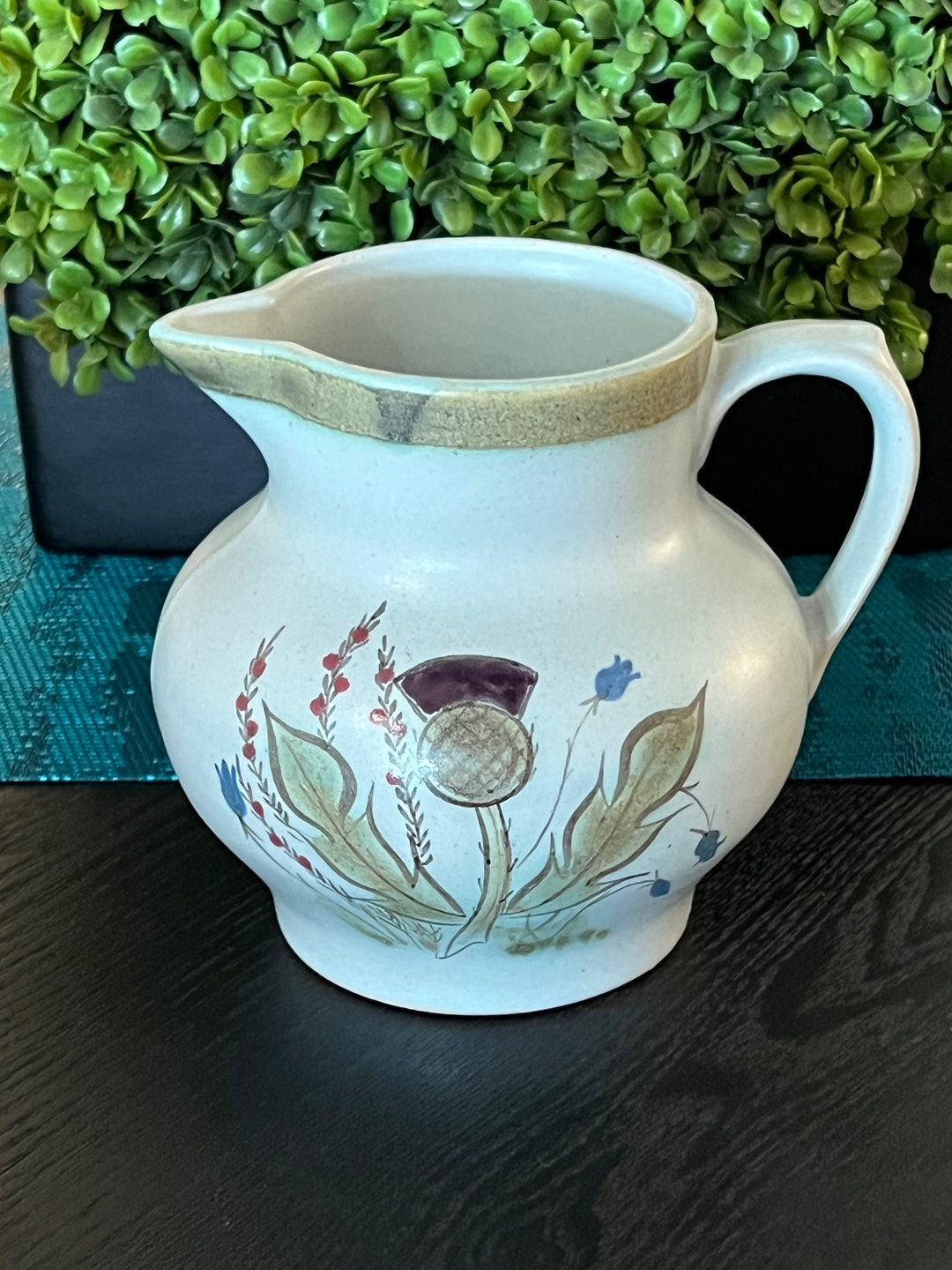 Vintage Buchanan Thistle Stoneware Pitcher Creamer No 61728 Made in ...