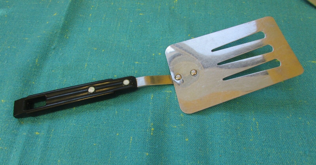 RARE Vintage Royal Brand Sharp Cutter Slotted SHORT Spatula With Black ...