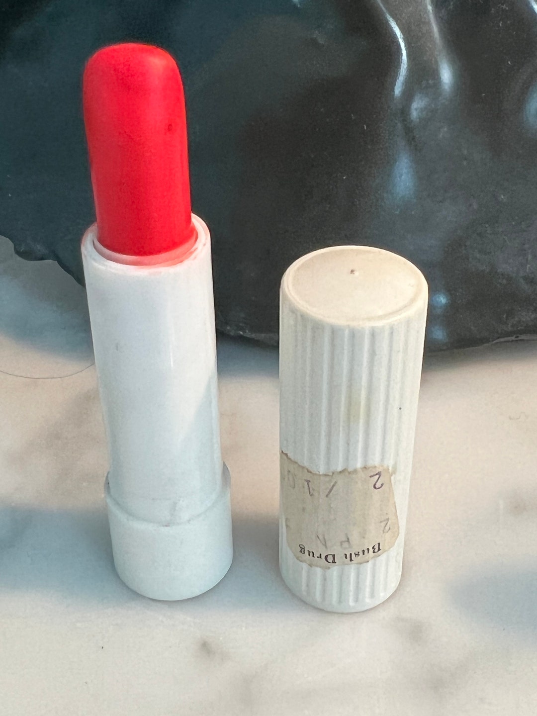 Vintage 1960/70's Tussy Cosmetics Go Ahead Red Lipstick in White Linear ...