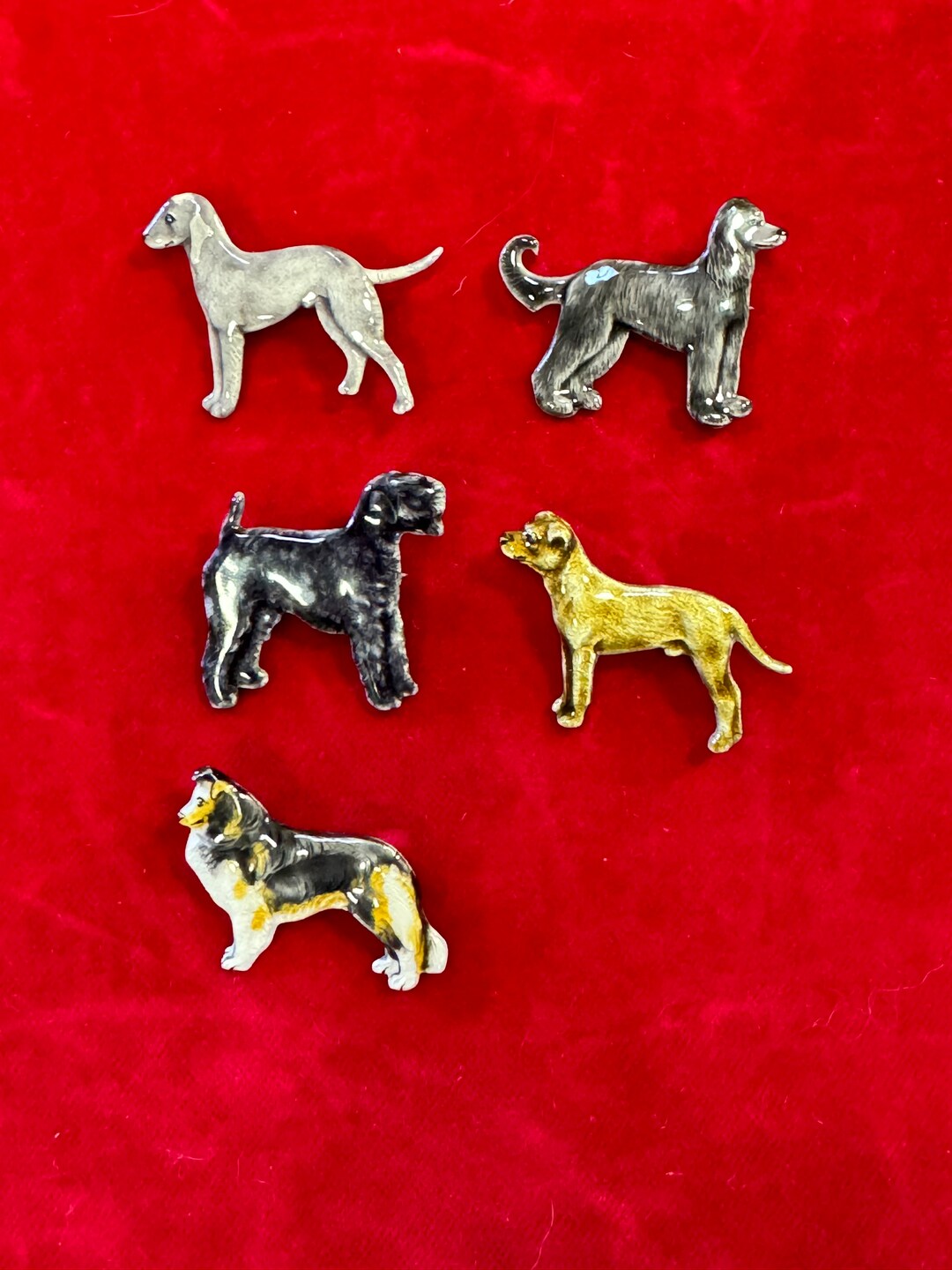 U CHOOSE Rare Kenart Silver Enamel Dog Pin Bedlington Terrier , Afghan ...