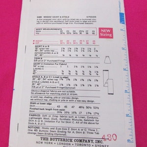 RARE 1970s Butterick Sewing Pattern 5489 Misses Front Wrap Mini Skirt ...