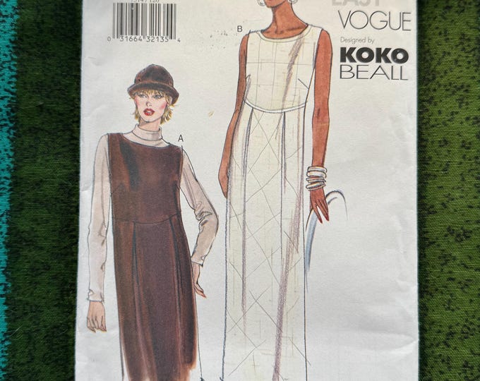 RARE 2001 Vogue Sewing Pattern 7314 by Koko Beall Misses Long Tunic ...