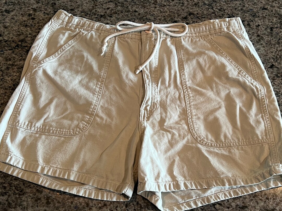 Vintage MENS Weekender Beige OP Style Short Shorts Drawstring Waist ...