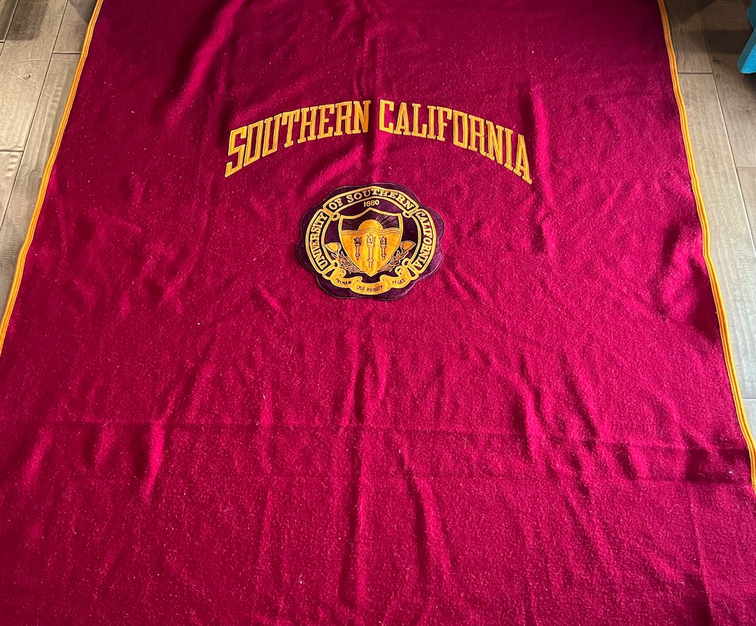 Vintage 50's University Southern California USC Red/yellow Wool Stadium ...