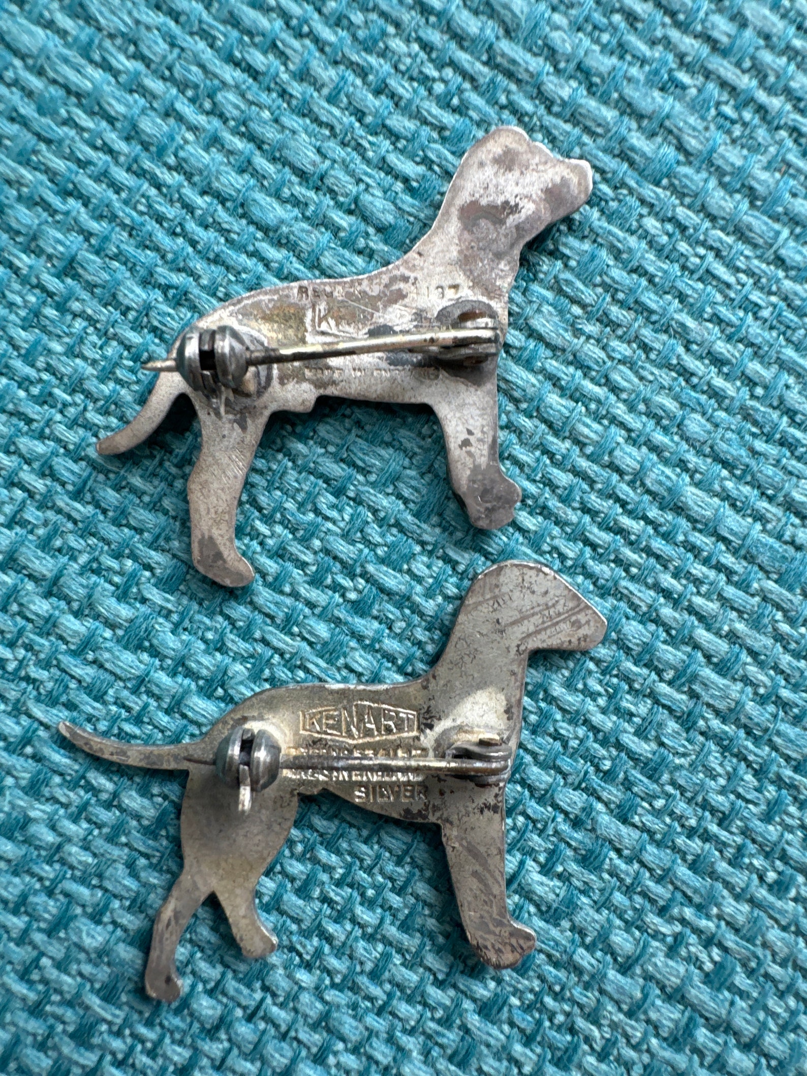 U CHOOSE Rare Kenart Silver Enamel Dog Pin Bedlington Terrier ...