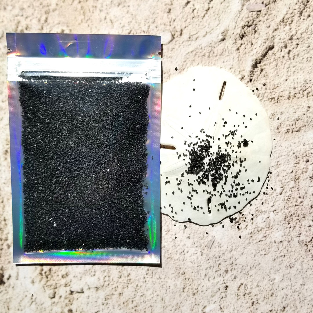 Fake Sand Sprinkles. 50g Black Sand for Filling Resin, Beach Art ...