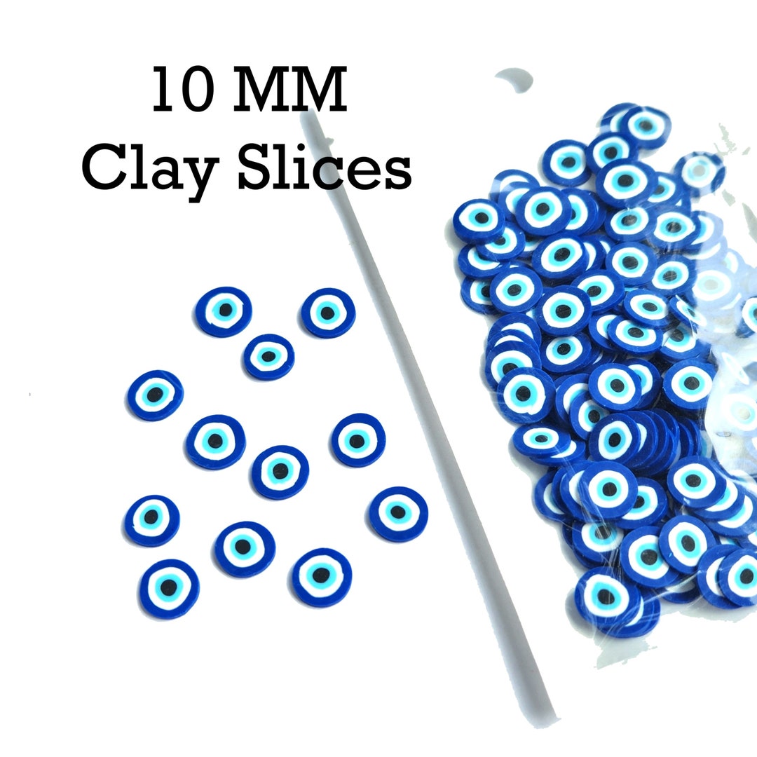 10mm Evil Eye 20g Polymer Clay Slices: Resin Jewelry, Slime & Nail Art ...