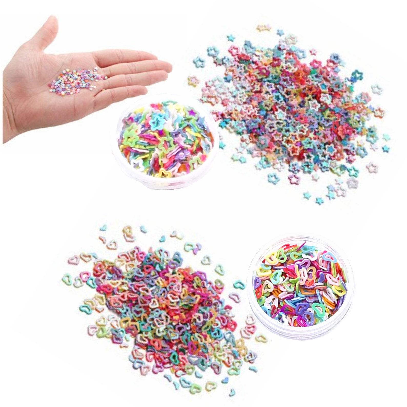 Colorful Assorted Mix Glitter Shapes Sequins and Rhinestones - Etsy