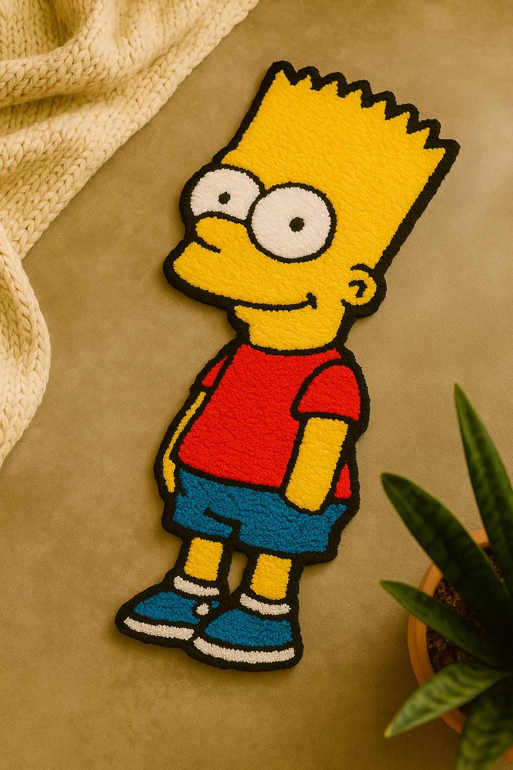 Bart-inspired 3D Tufted Rug – Custom Handmade Simpson Carpet - Etsy