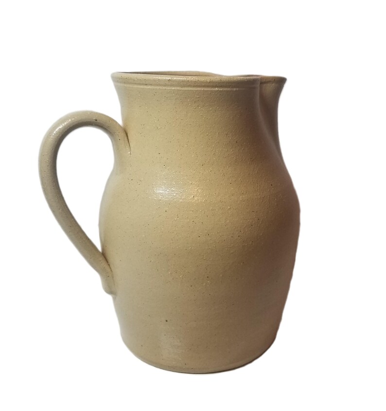 Vintage 1995 Conner Prairie Salt Glaze Pottery Pinch Pitcher Blue Heart ...