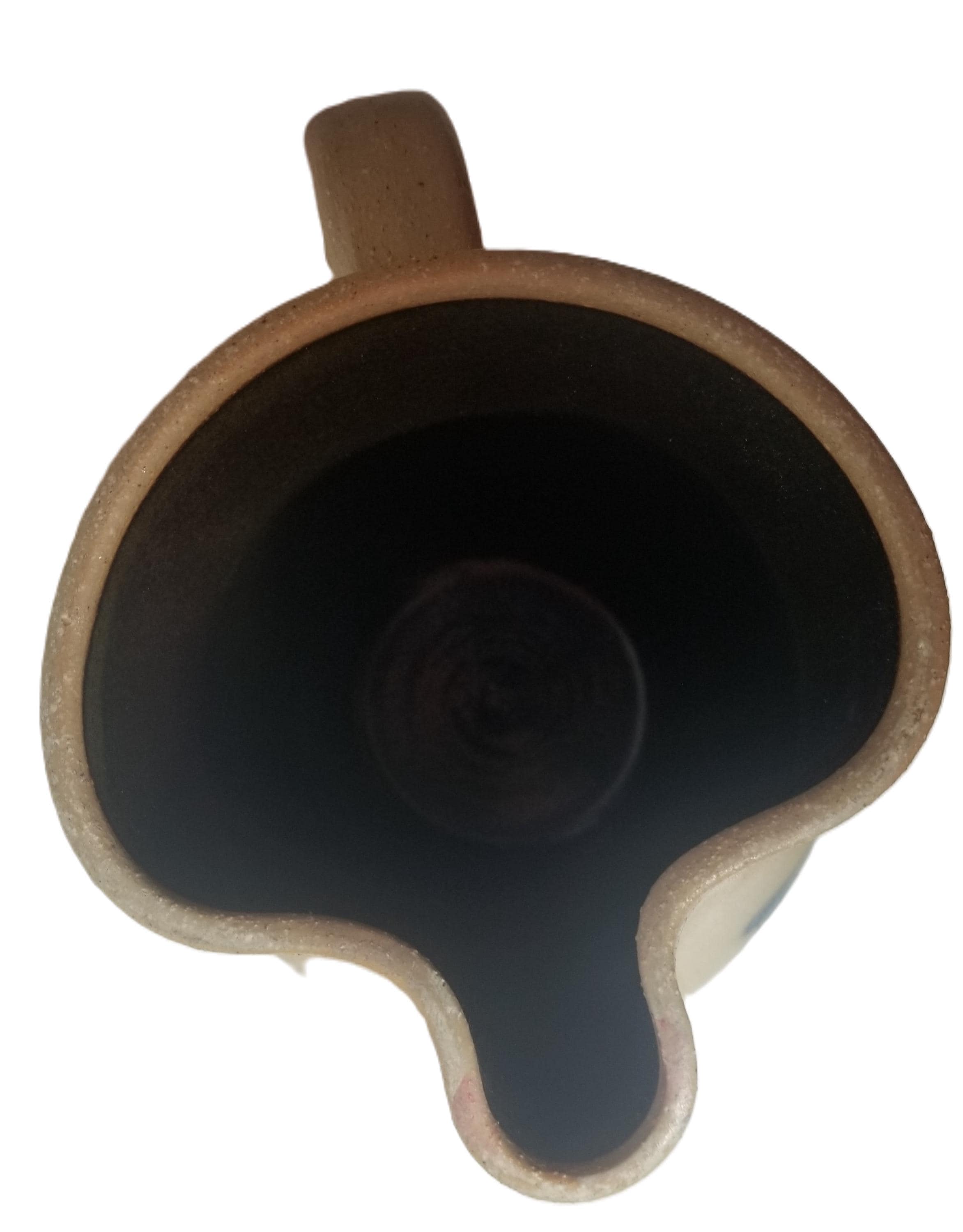 Vintage 1995 Conner Prairie Salt Glaze Pottery Pinch Pitcher Blue Heart ...