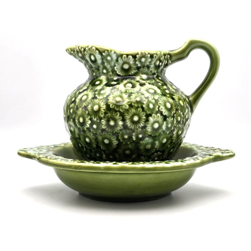 Pitcher and Bowl Set - Etsy