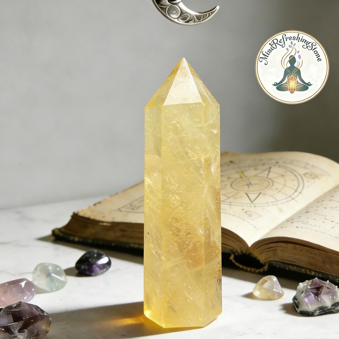 Natural Citrine Tower Point, Sunshine Manifestation Obelisk,aaa+ ...