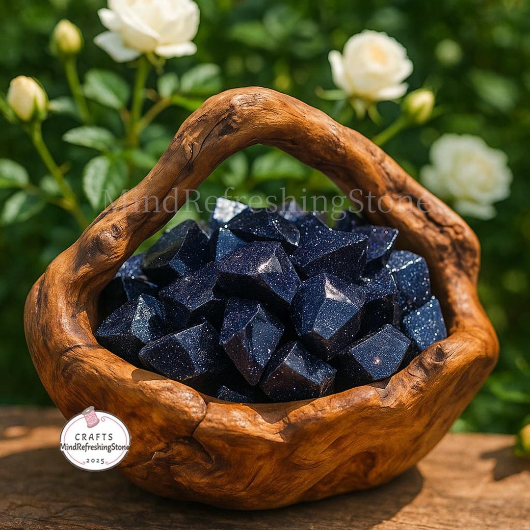 Raw Blue Goldstone Chunk Set - Root Chakra Courage Stones - Etsy