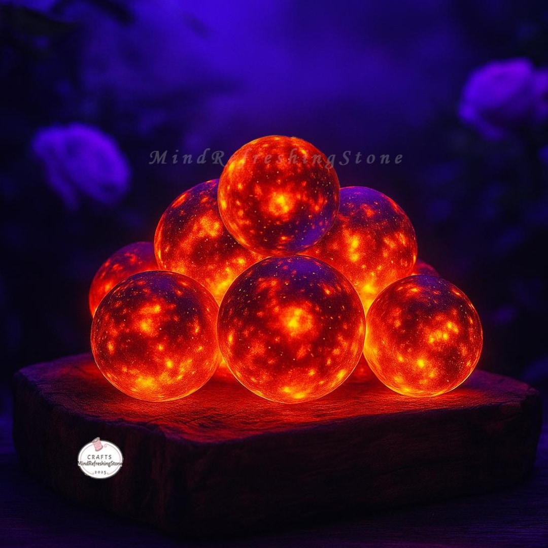 Yooperlite Moon Sphere: UV Reactive Crystal Ball, Mineral Specimen ...