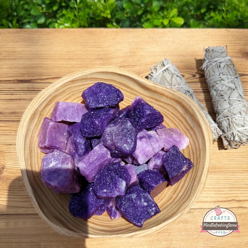 Lepidolite Rough Stone Lot, Raw Purple Healing Crystals, Reiki ...