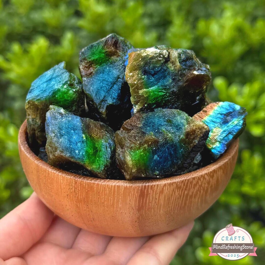2PCS Raw Labradorite Stone Chunk : Reiki Healing Crystal, Chakra ...