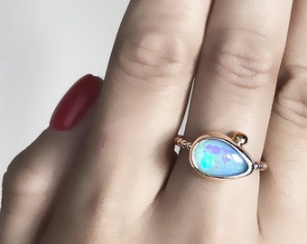 Genuine Opal Ring - Etsy