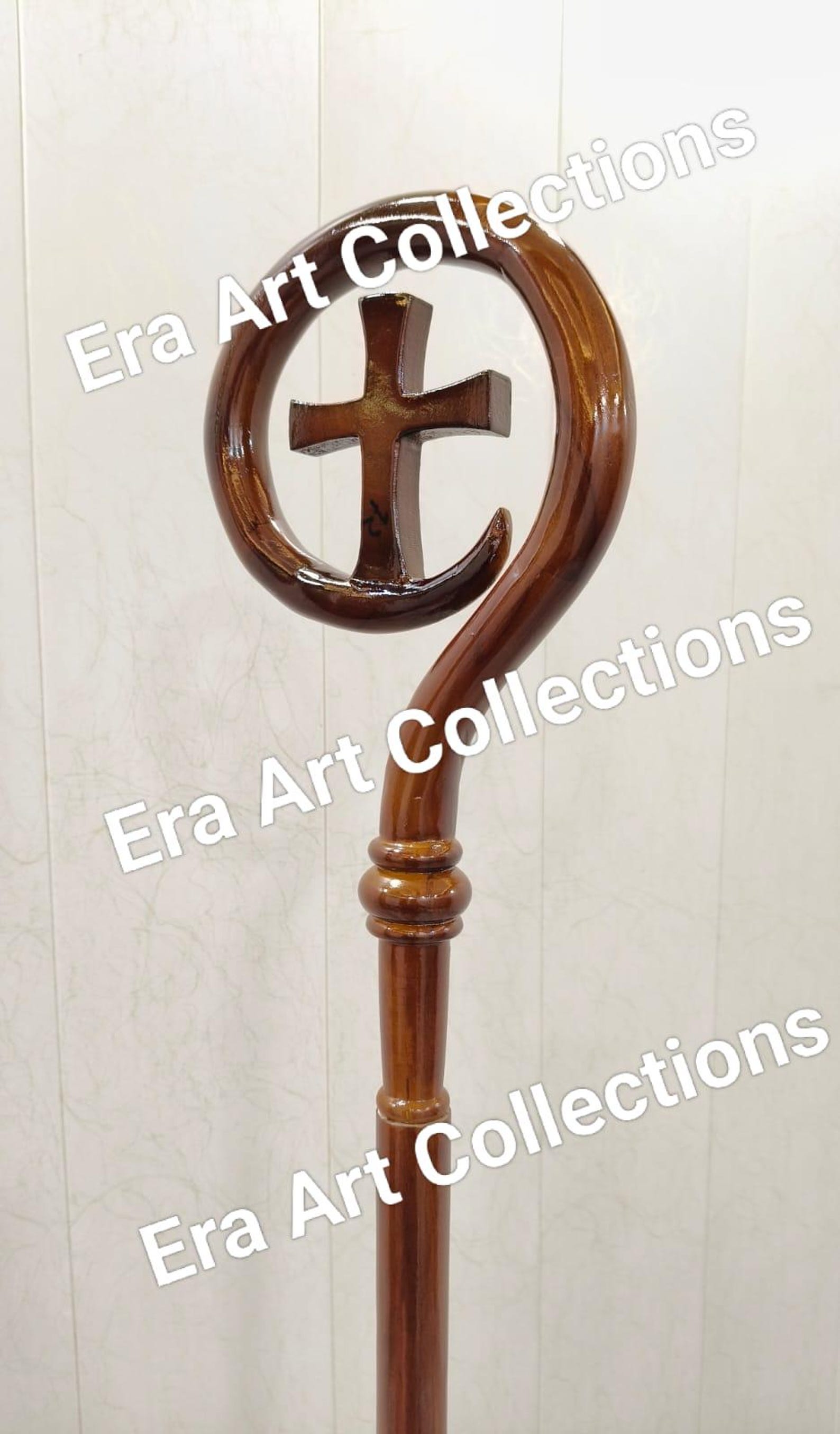 Hand-carved Wooden Crosier – Celtic Cross Bishop Pastoral Staff - Etsy