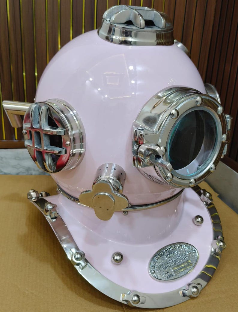 Buy Pink US Navy Mark V Diving Helmet Replica | Nautical Home Decor ...