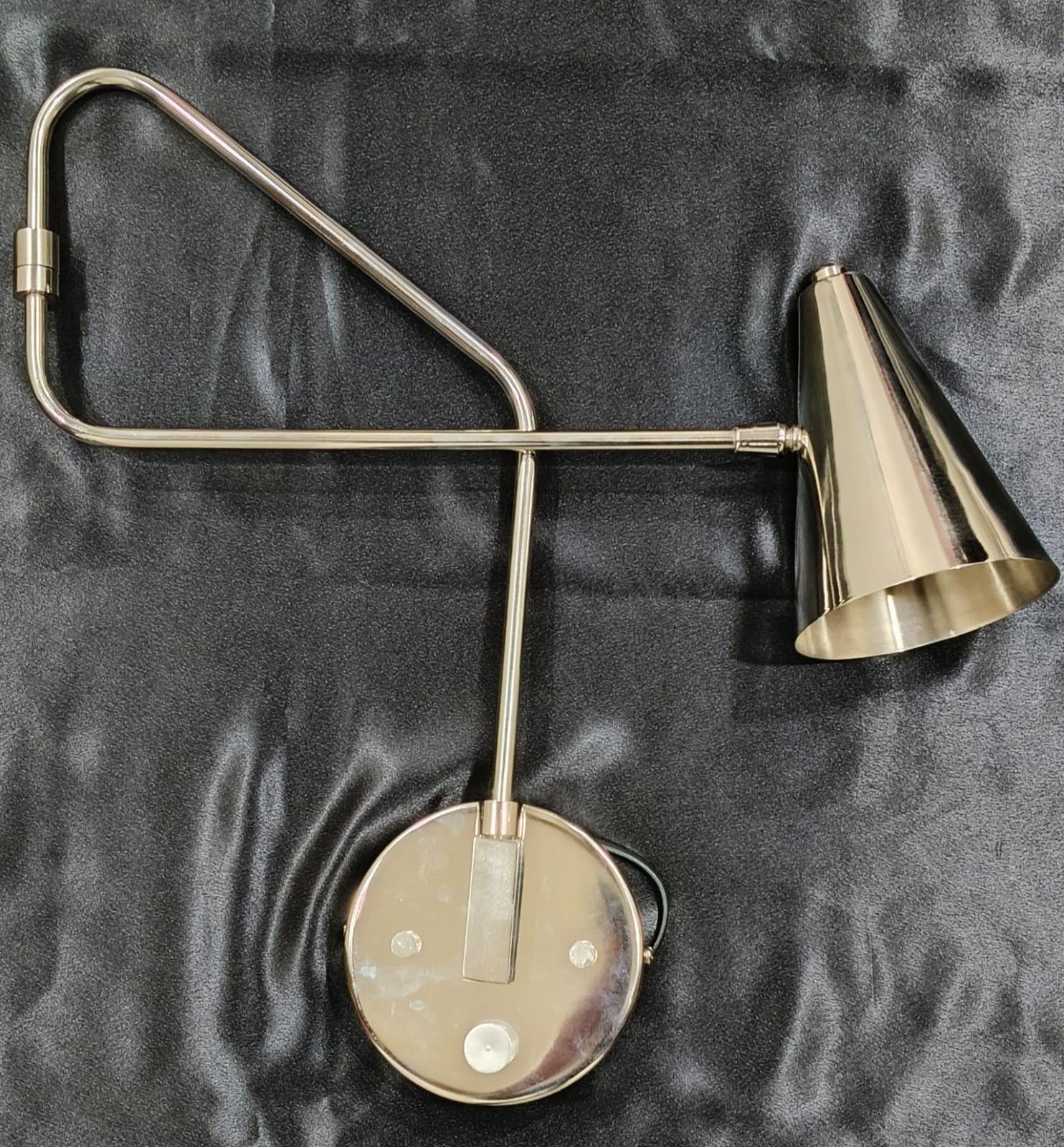 Adjustable Brass Swing Arm Wall Light - Mid-century Modern Fixture - Etsy