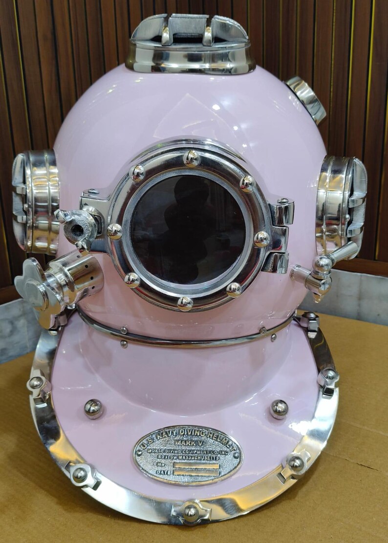 Buy Pink US Navy Mark V Diving Helmet Replica | Nautical Home Decor ...